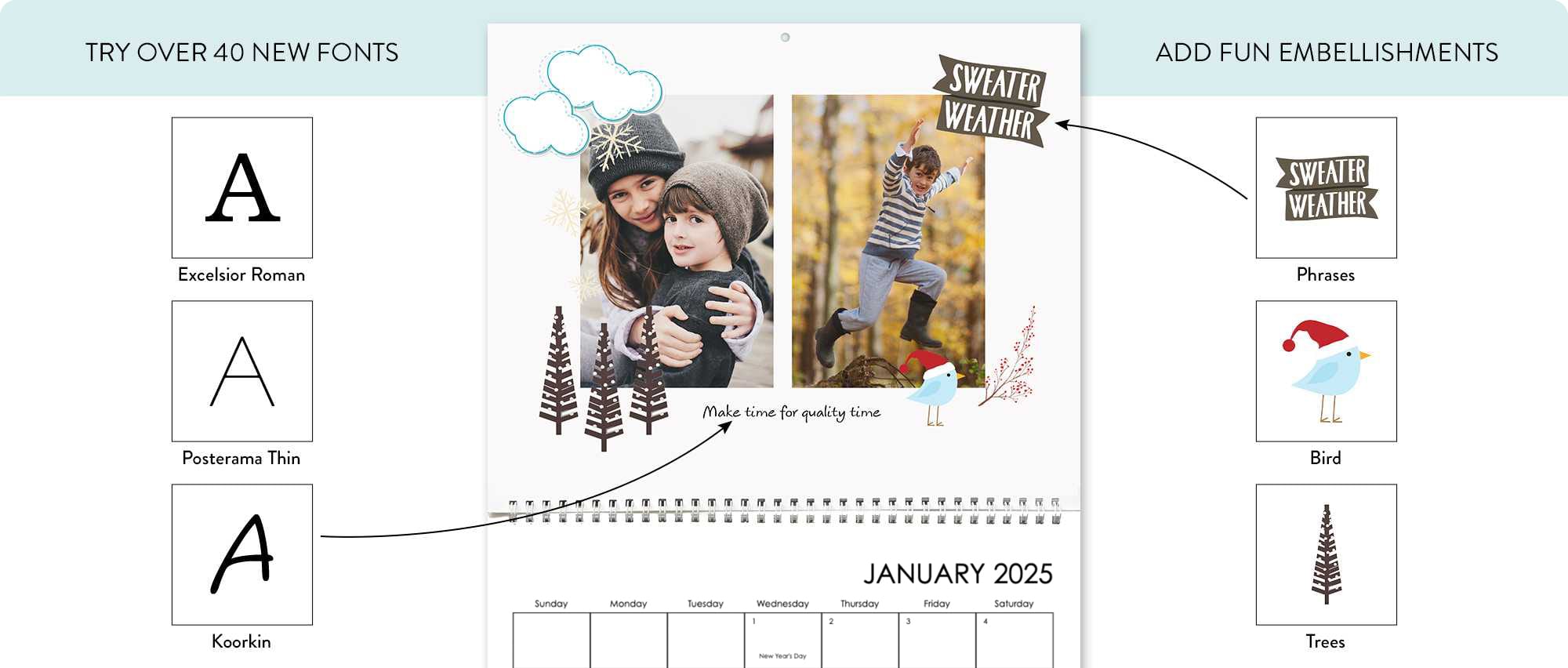 2025 Photo Calendars | Custom + Personalized Calendars | Snapfish